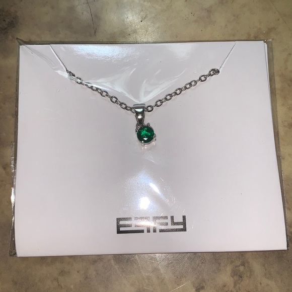 Effy | Jewelry | New Effy Silver Tone And Dark Green Solitaire Stone ...